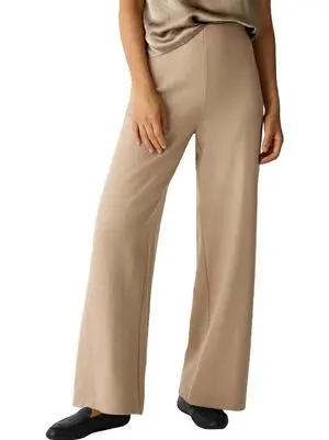 Eileen Fisher Eileen Fisher Wool Wide Leg Pants Biscuit