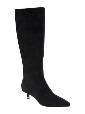 KENNETH COLE Kenneth Cole Meridith Knee High Boot Black Microsuede