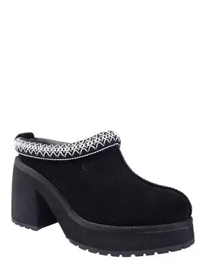 CANDIE'S Leora Platform Clog - Black Suede