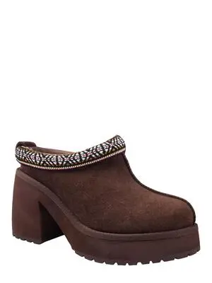 CANDIE'S Leora Platform Clog - Brown Suede