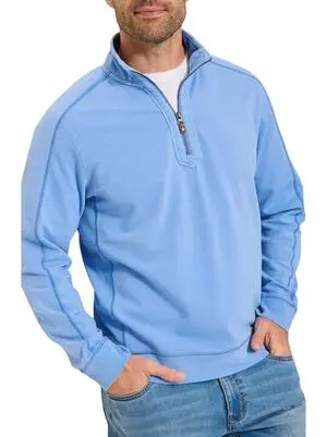 Tommy Bahama Tommy Bahama Ben & Terry Half Zip Sweatshirt Blue Vault