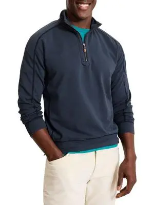 Tommy Bahama Tommy Bahama Ben & Terry Half Zip Sweatshirt Ocean Deep