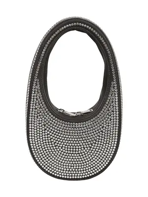 Coperni Baby Heart Shoulder Bag Black Crystal