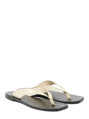 A.emery Kinto Leather Thong Sandals White