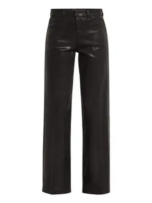 L'Agence Clayton Coated Wide-leg Jeans - Driftwood