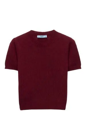 Prada Prada Short Sleeve Sweater Amaranto