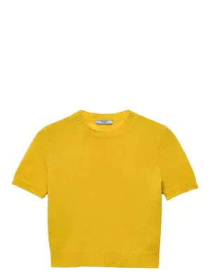 Prada Prada Short Sleeve Sweater F0010 Giallo