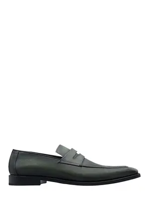 Berluti Andy Demesure Flex Leather Penny Loafers - Nero Verde