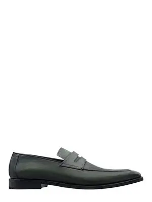 Berluti Andy Demesure Flex Leather Penny Loafers - Nero Verde