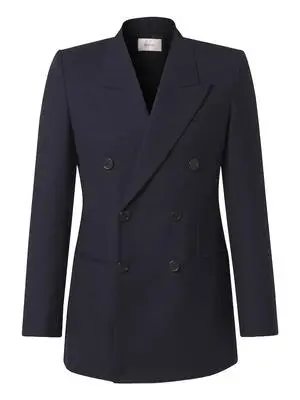 Saint Laurent Wool Tuxedo Jacket - Blue