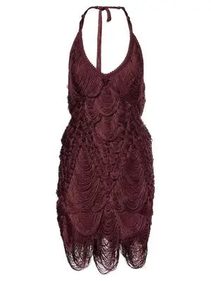 FERRAGAMO Halterneck Minidress - Burgundy