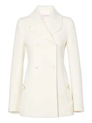 Valentino Garavani Wool-blend Crêpe Blazer - White