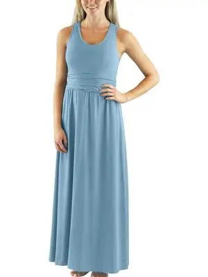 UV SKINZ UV Skinz V-Neck Maxi Dress Lagoon