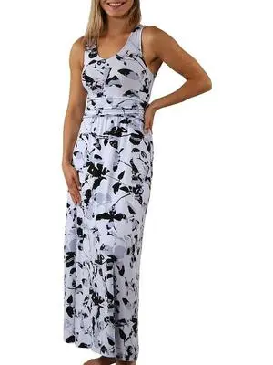 UV SKINZ V-neck Maxi Dress - Shadow Ivy