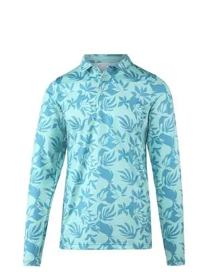 UV SKINZ Long Sleeve Performance Polo - Tropical Links