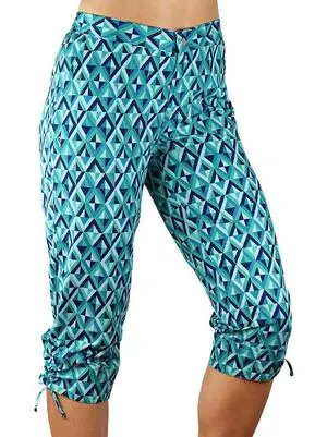 UV SKINZ Beach Capris Turquoise Jewels