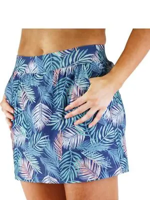UV SKINZ Active Swim Skirt - Koa Leaves
