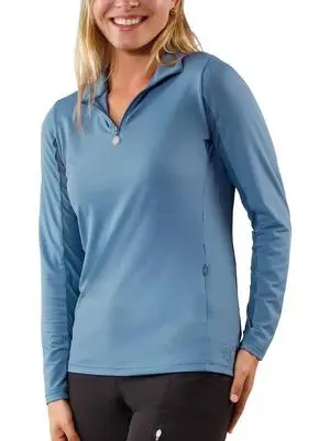 UV SKINZ Quarter Zip Vented Sun Shirt - Baltic
