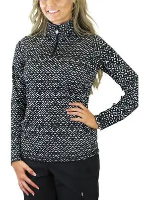 UV SKINZ Quarter Zip Vented Sun Shirt - Optical Illusion