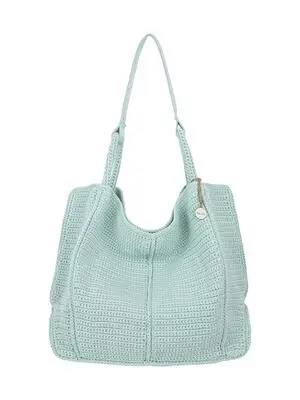THE SAK Los Feliz Large Hand Crochet Tote Bag Aqua