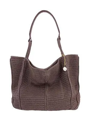 THE SAK Los Feliz Large Hand Crochet Tote Bag Mushroom