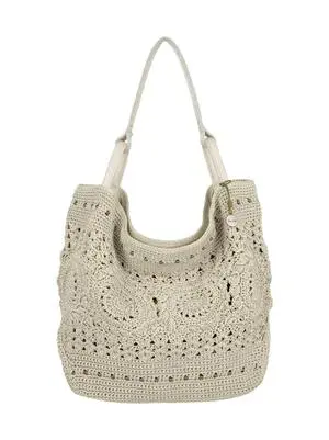 THE SAK Los Feliz Large Leather Tote Bag - Natural Medallion