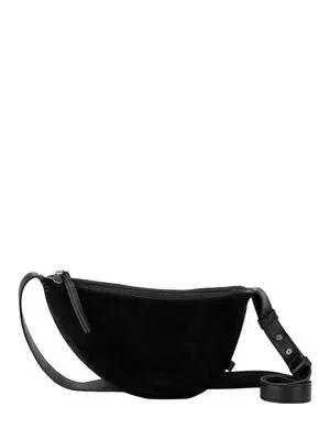 THE SAK Tess Sling Crochet Bag Black Suede