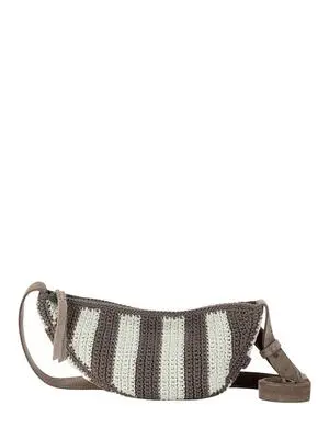 THE SAK Tess Sling Crochet Bag Mushroom Stripe