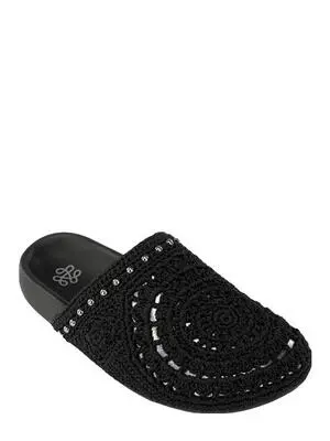THE SAK Bolinas Crochet Clogs Black Medallion