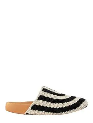 THE SAK Bolinas Crochet Clogs Black Stripe