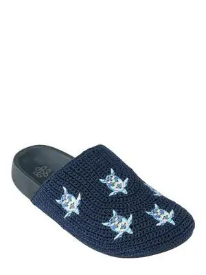 THE SAK Bolinas Crochet Clogs Denim Turtle