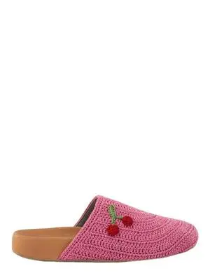 THE SAK Bolinas Crochet Clogs Pink Cherries