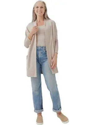 PACT Organic Cotton Cardigan Wheat Heather