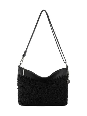 THE SAK Lumi Convertible Crossbody Hand Crochet Bag Black Primrose