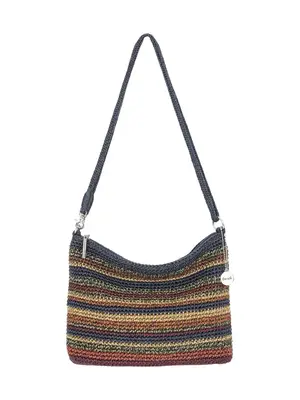 THE SAK Lumi Convertible Crossbody Hand Crochet Bag Woodland Stripe