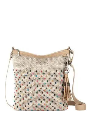 THE SAK Lucia Leather Crossbody Bag - Ecru Multi Beads