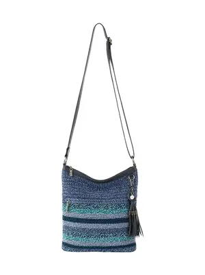 THE SAK Lucia Hand Crochet Crossbody Bag Lapis Stripe