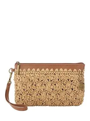 THE SAK Vita Wristlet Natural Primrose Straw