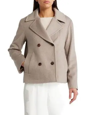 Fleurette Fleurette Barri Wool Crop Pea Coat Beach