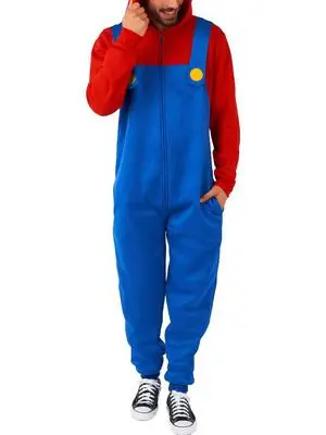 Opposuits Super Mario™ Hooded Fleece Jumpsuit - Blue