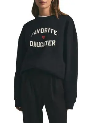 FAVORITE DAUGHTER Favorite Daughter Relaxed Fit Sweatshirt Black