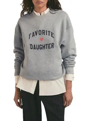 FAVORITE DAUGHTER Favorite Daughter Relaxed Fit Sweatshirt Heather Grey