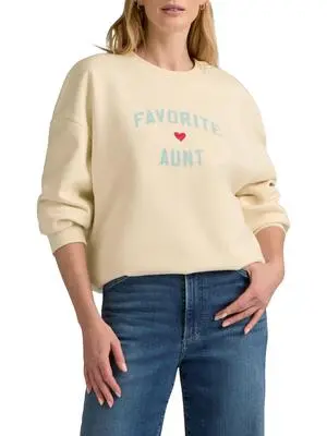 FAVORITE DAUGHTER Favorite Aunt Graphic Sweatshirt - Gardenia