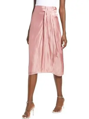 Endless Rose Metallic Draped Skirt - Pink