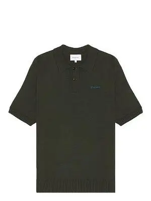 PALMES Marco Knit Polo Shirt - Olive