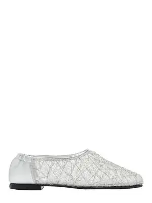 Simkhai Eden Embroidered Ballet Flats - Silver