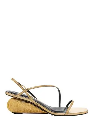 Simkhai Bridget Metallic Wedge Sandals - Gold