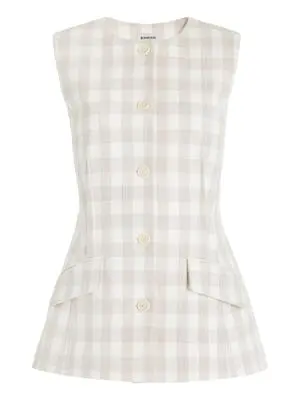 Simkhai Gingham Vest - Off-white