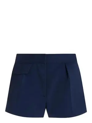 Brandon Maxwell The Nedra Tailored Knit Shorts - Navy