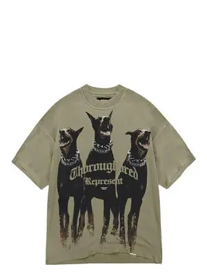 REPRESENT Thoroughbred Logo T-shirt Khaki